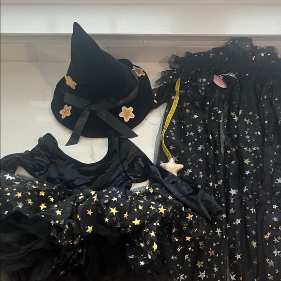 Costumes | Kids Starry Witch Costume Black And Gold | Poshmark